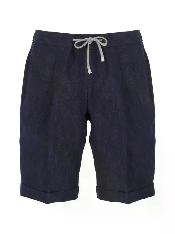 BARBA NAPOLI Drawstring-waist Turn-up Shorts - Blue