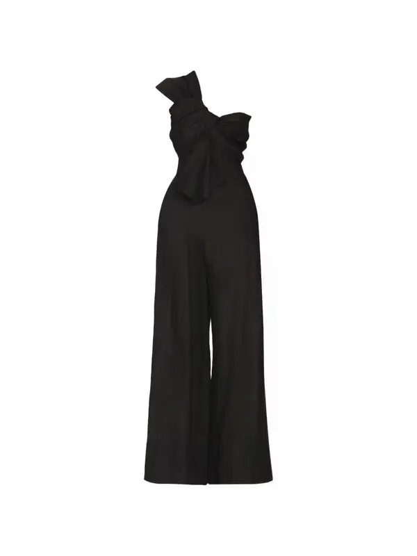 JBQ Eden Knotted One-shoulder Jumpsuit - Black