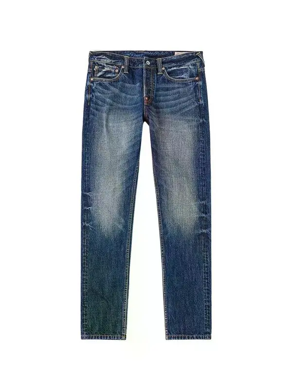 EVISU Patchwork Straight-leg Jeans - Blue