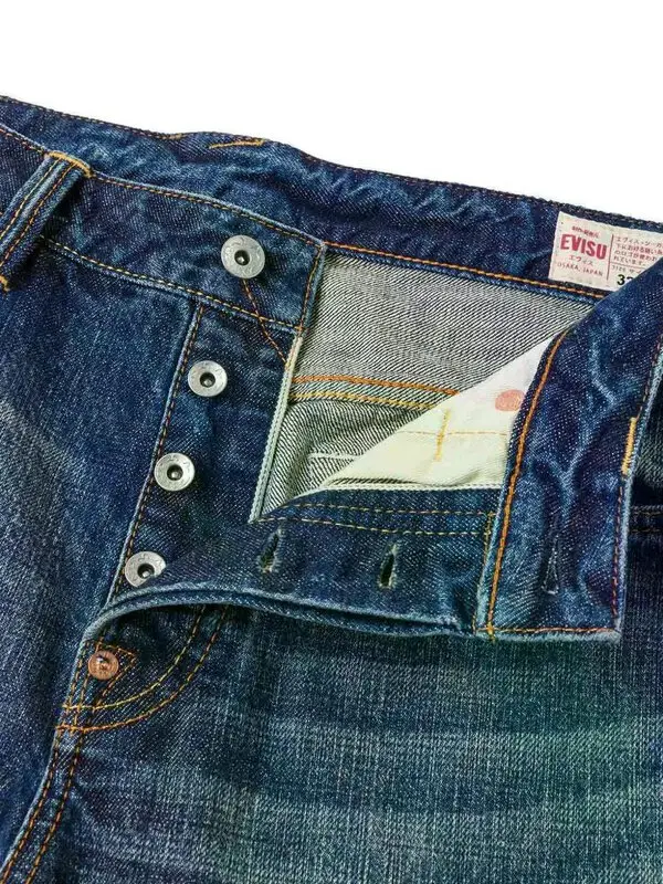 EVISU Patchwork Straight-leg Jeans