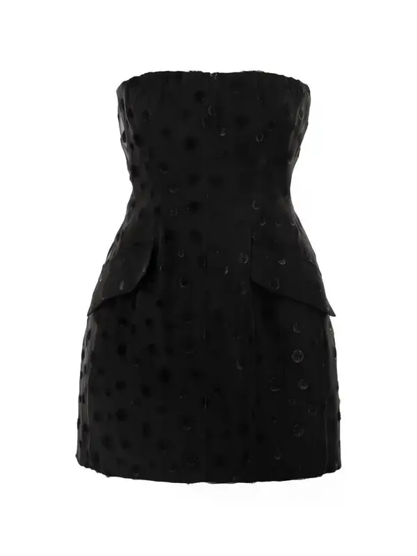 Sportmax Polka-dot Mini Dress - Black