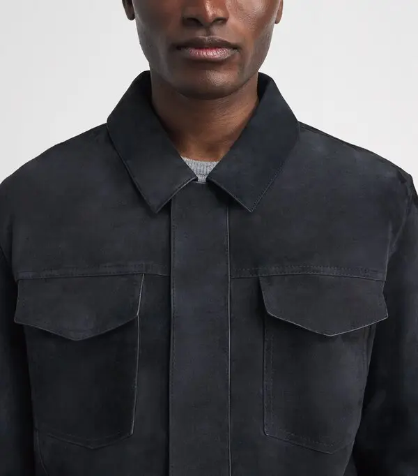 YVES SALOMON Suede Zip-up Jacket