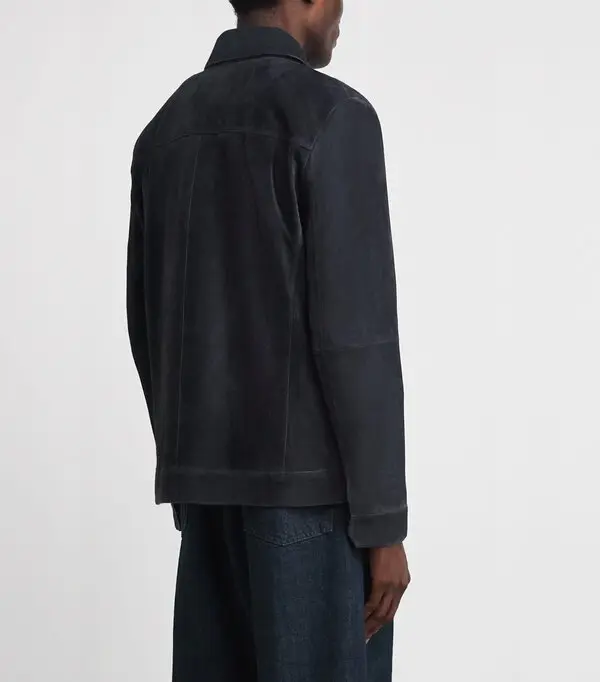 YVES SALOMON Suede Zip-up Jacket