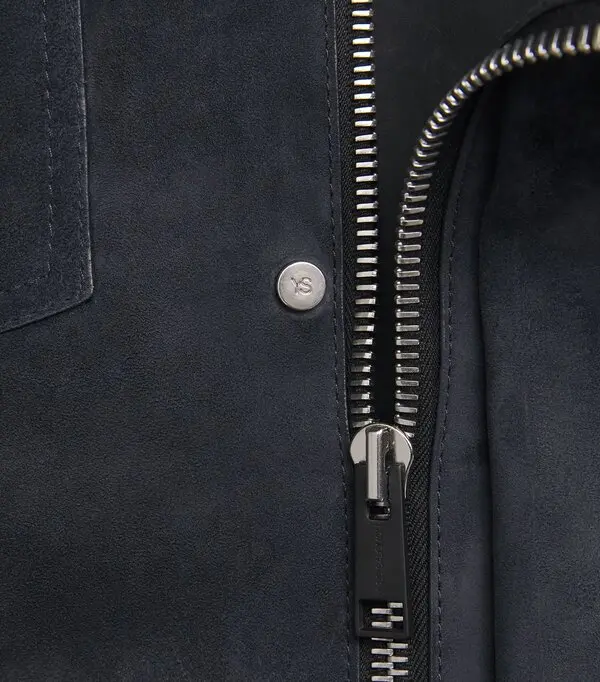 YVES SALOMON Suede Zip-up Jacket