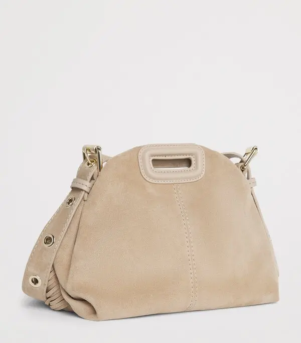 Maje Mini Suede Miss M Shoulder Bag - Brown