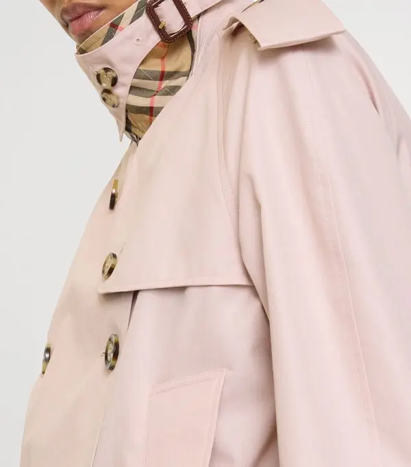 Burberry Cotton Cropped Mayfair Trench Jacket