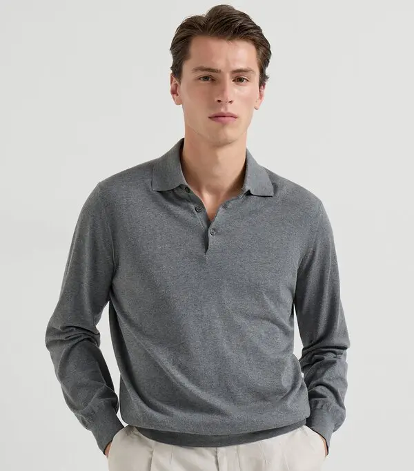 Brunello Cucinelli Cotton Polo Sweater