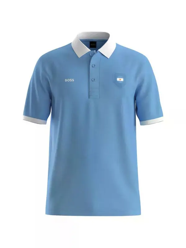 BOSS Emblem Polo Shirt - Blue