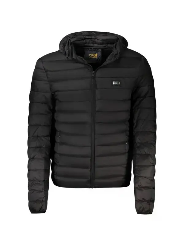 Roberto Cavalli Quilted Hooded Jacket - Black