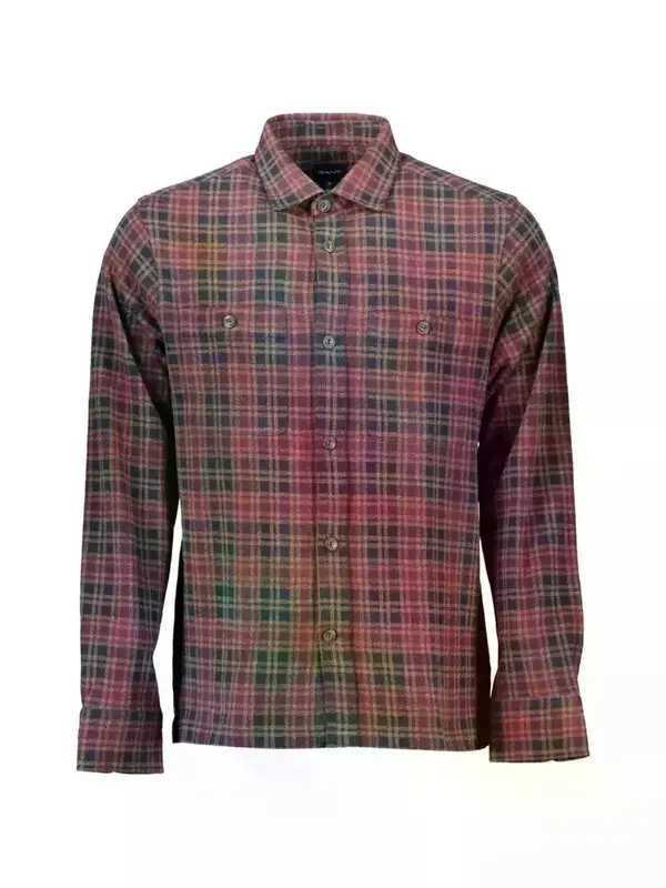 Gant Check-pattern Flannel Shirt - Brown