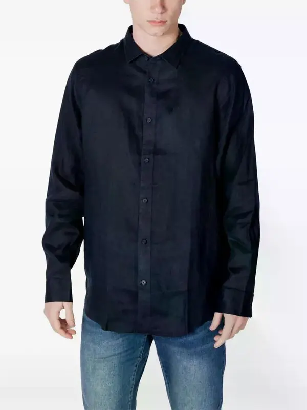 Armani Exchange Buttoned Shirt - Blue