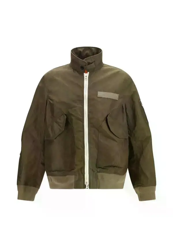 Sacai Bicolor-panel Jacket - Green