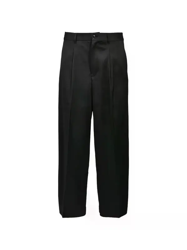 BREATH Pleated Wide-leg Trousers - Black