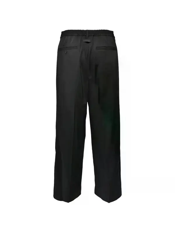 BREATH Pleated Wide-leg Trousers - Black