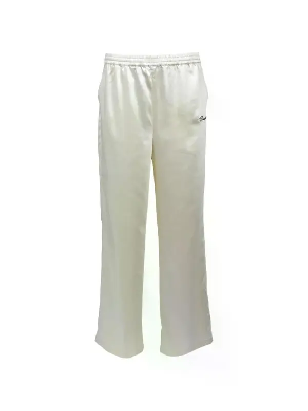 BREATH Script Logo Satin-finish Trousers - White