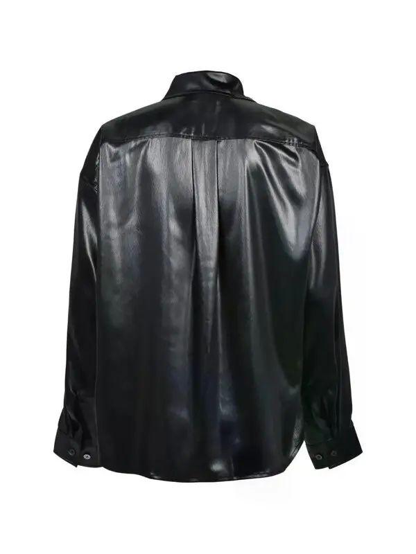 BREATH Script Logo Coated Long-sleeve Shirt