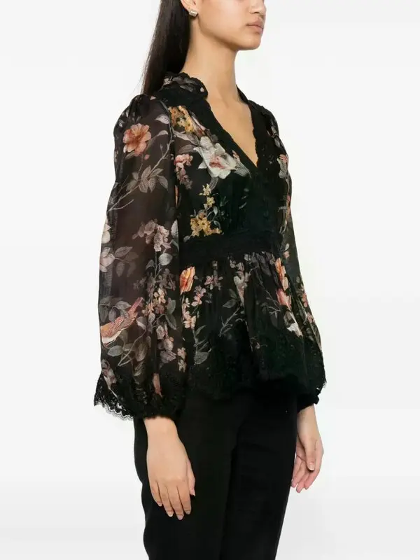 Zimmermann Carousel Floral-print Blouse