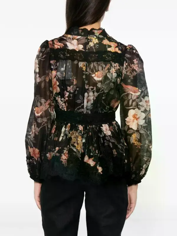 Zimmermann Carousel Floral-print Blouse