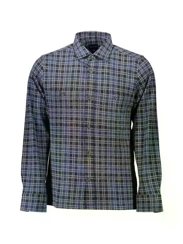 Gant Plaid-pattern Buttoned Shirt - Blue