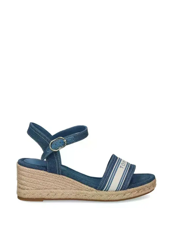 Tommy Hilfiger Logo-tape Wedge Espadrilles - Blue