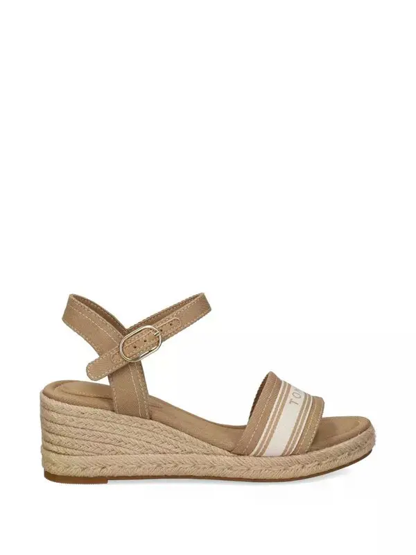 Tommy Hilfiger Logo-strap Wedge Espadrilles - Neutrals