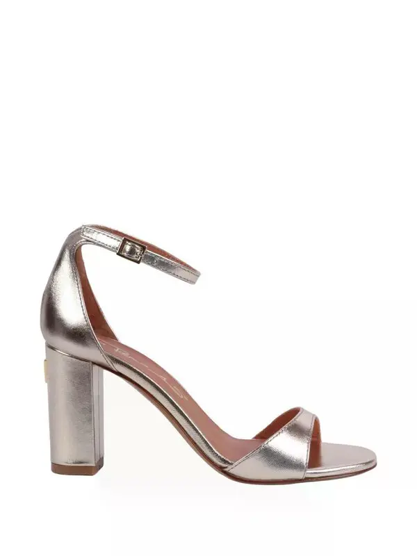 VIA ROMA 15 Metallic-effect Sandals - Silver