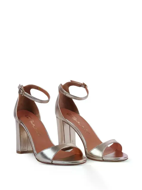 VIA ROMA 15 Metallic-effect Sandals