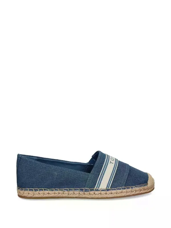 Tommy Hilfiger Logo-tape Denim Espadrilles - Blue