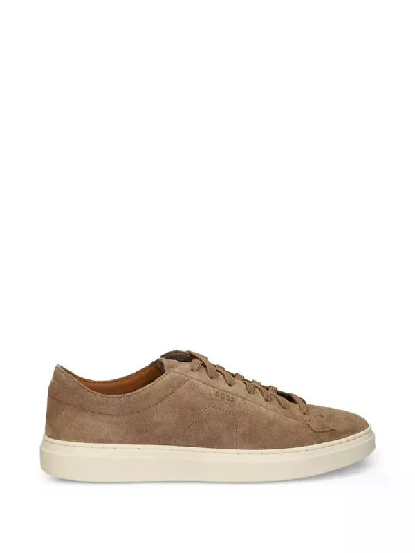 BOSS Suede Lace-up Sneakers - Neutrals