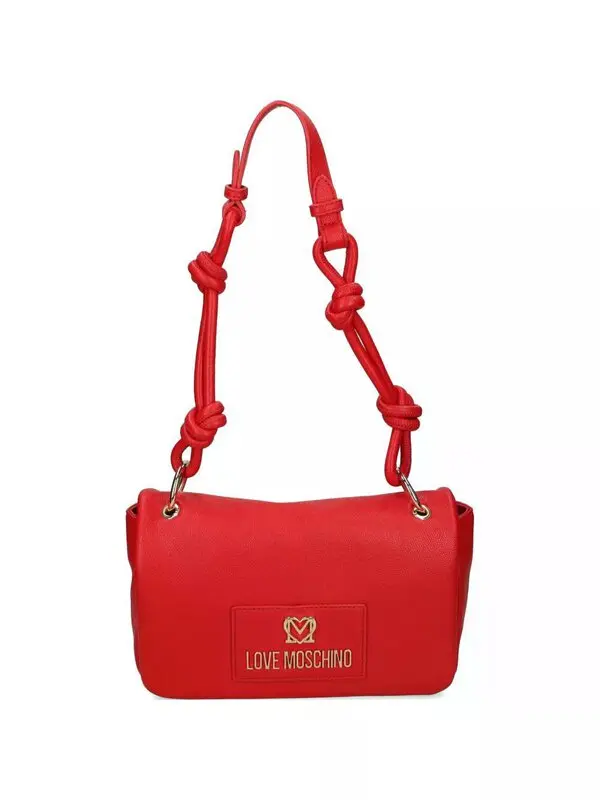Moschino Logo-plaque Knotted-strap Shoulder Bag - Red