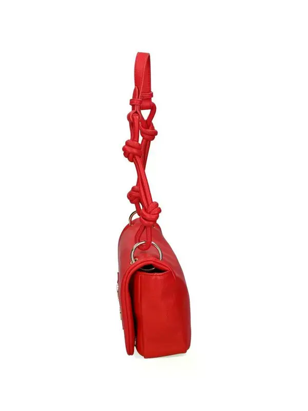 Moschino Logo-plaque Knotted-strap Shoulder Bag - Red