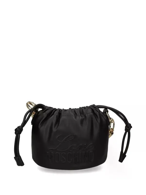 Moschino Logo-embossed Shoulder Bag With Braided Handle