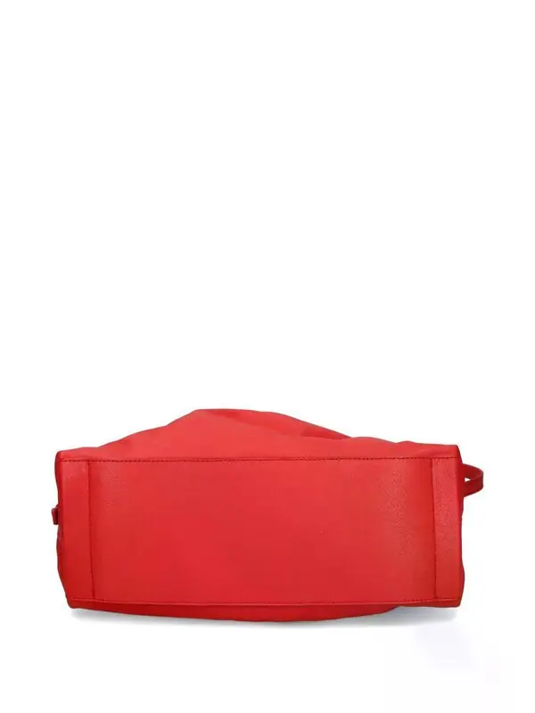 VIC MATIE Leather Ruched Shoulder Bag - Red