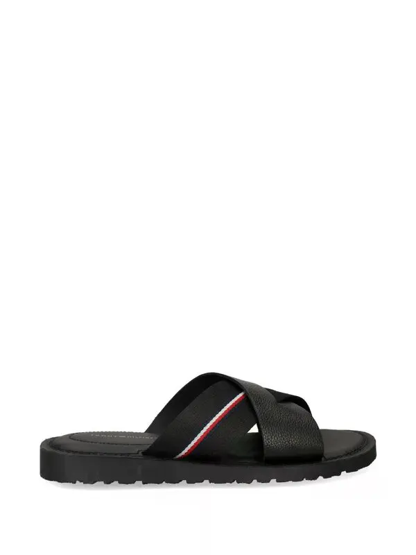 Tommy Hilfiger Criss-cross Strap Sandals - Black