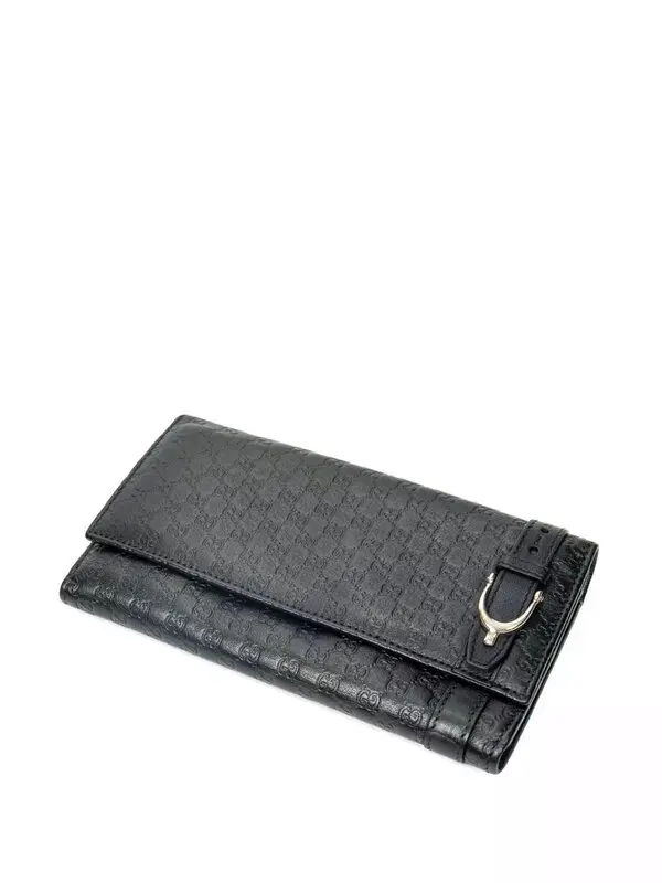 Gucci Microguccissima Flap Wallet - Black