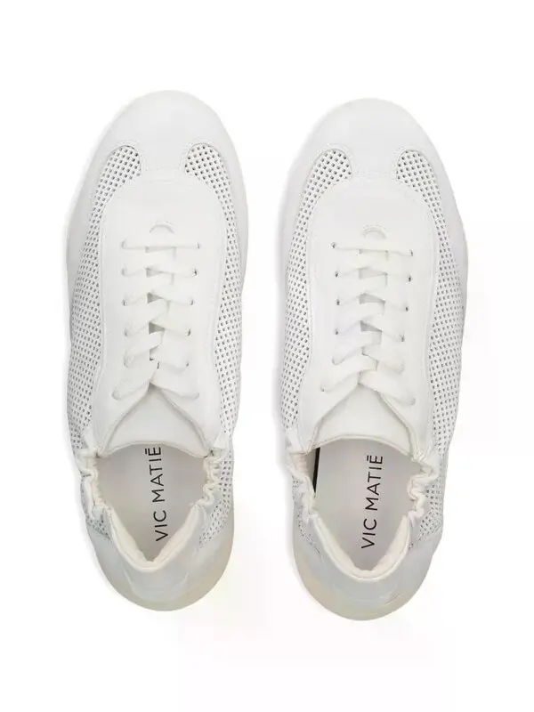 VIC MATIE Perforated Elasticated-ankle Sneakers - White