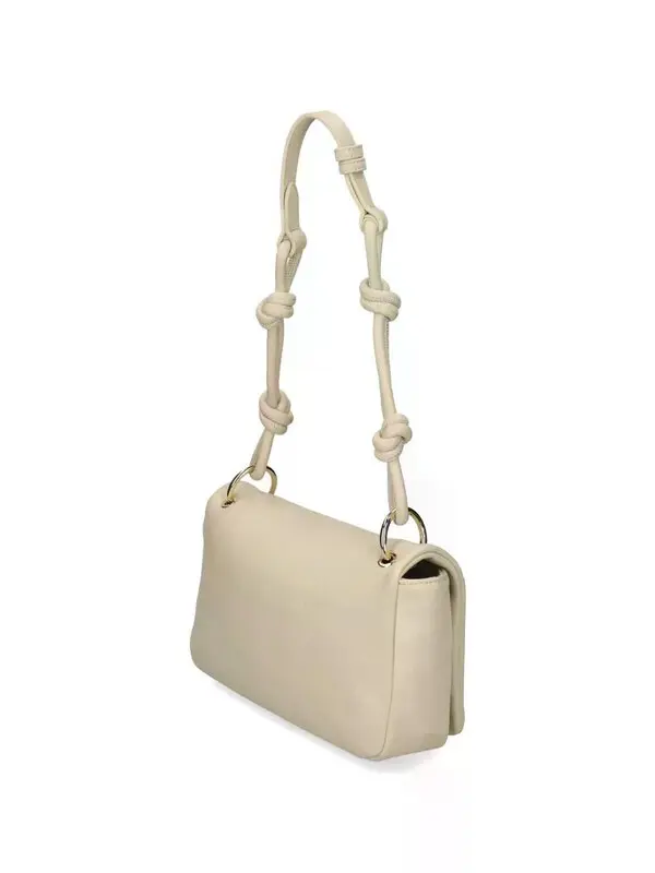 Moschino Logo-plaque Knotted Shoulder Bag - Neutrals
