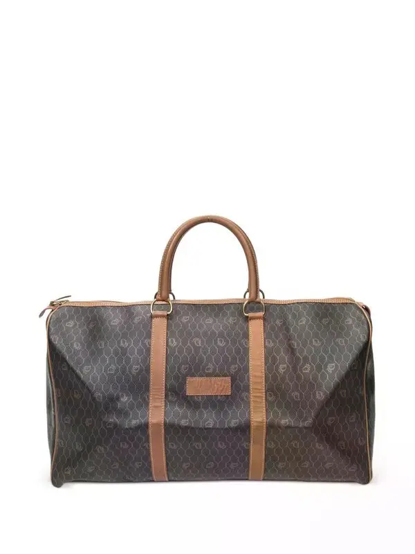 Dior Honeycomb Leather-trim Holdall Bag - Brown