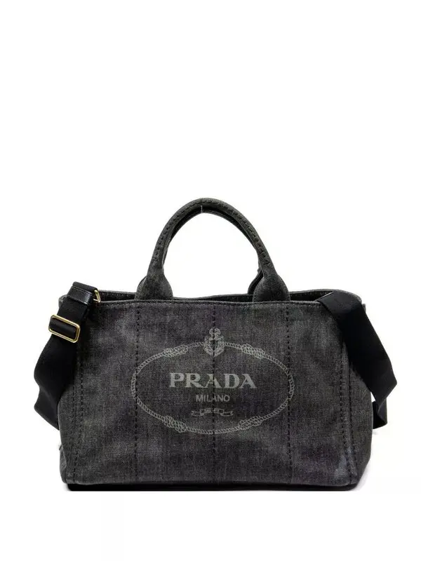 Prada Logo-print Tote Bag - Black