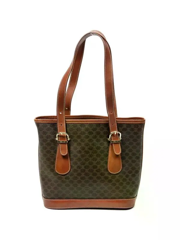 Celine Triomphe Macadam Monogram Tote Bag - Brown