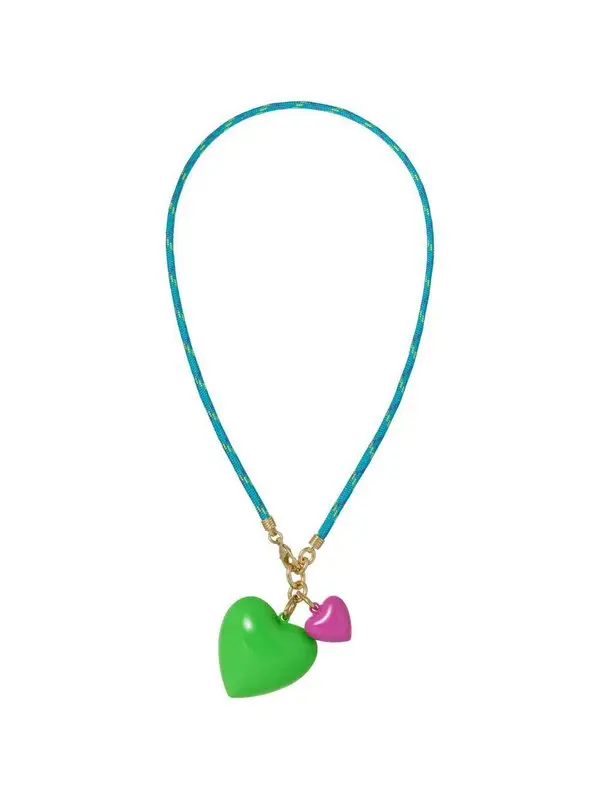 ROXANNE ASSOULIN Happy Cord Heart-pendant Necklace - Green