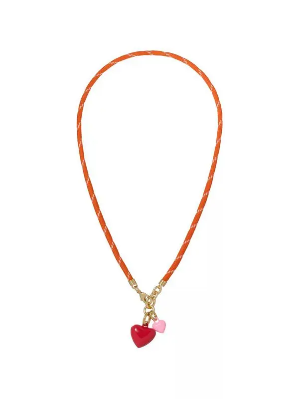 ROXANNE ASSOULIN Happy Cord Heart-pendant Necklace - Red