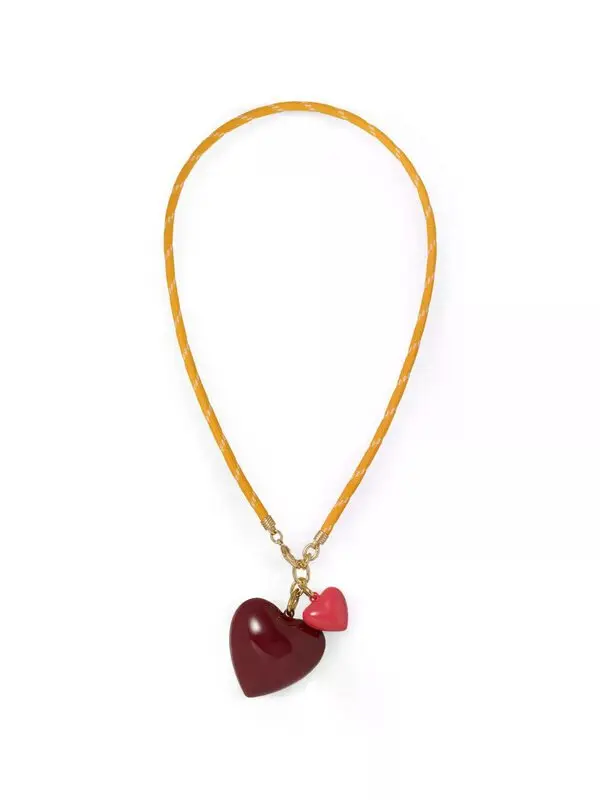 ROXANNE ASSOULIN Happy Cord Heart-pendant Necklace - Brown