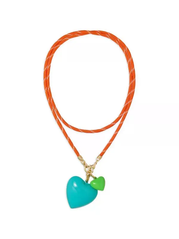 ROXANNE ASSOULIN Happy Cord Heart-pendant Necklace - Blue