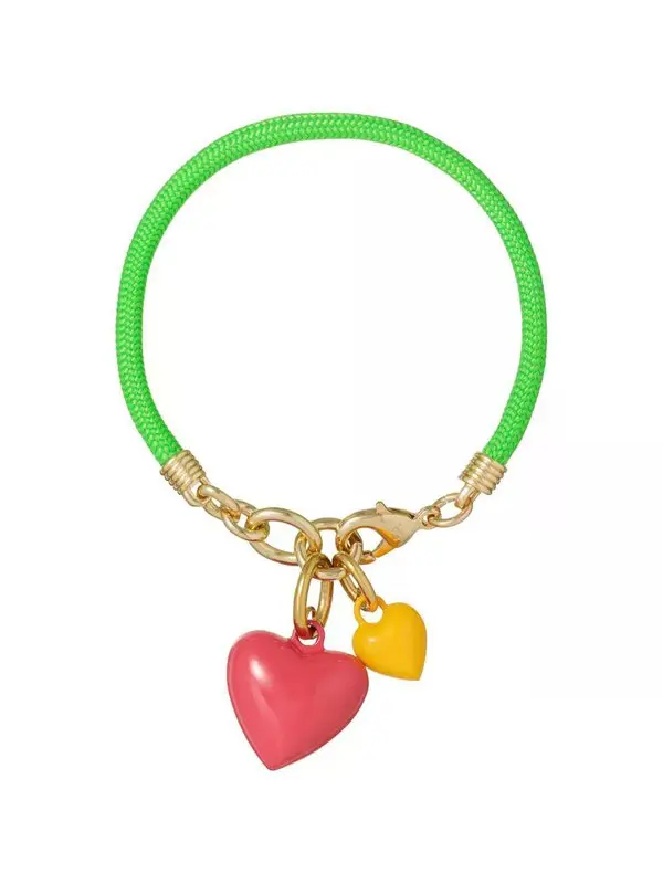 ROXANNE ASSOULIN Happy Cord Heart-charm Bracelet - Pink