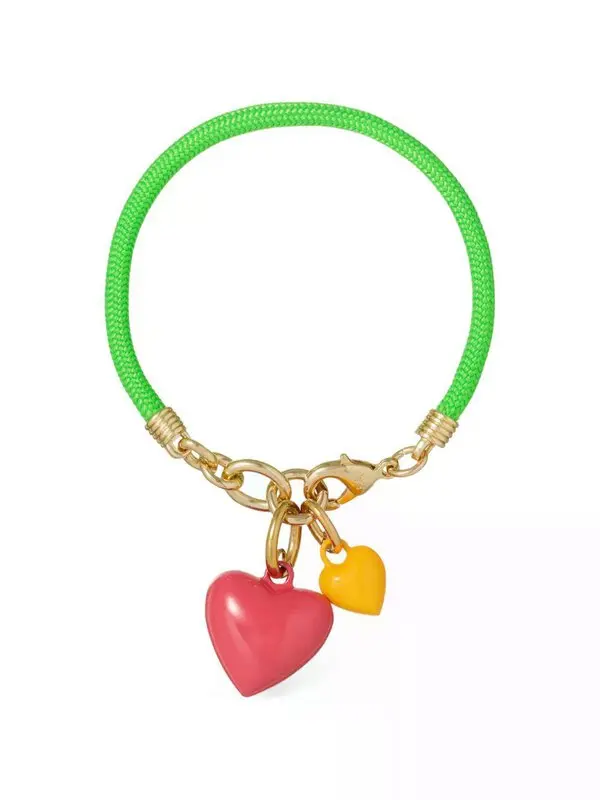 ROXANNE ASSOULIN Happy Cord Heart-charm Bracelet - Pink