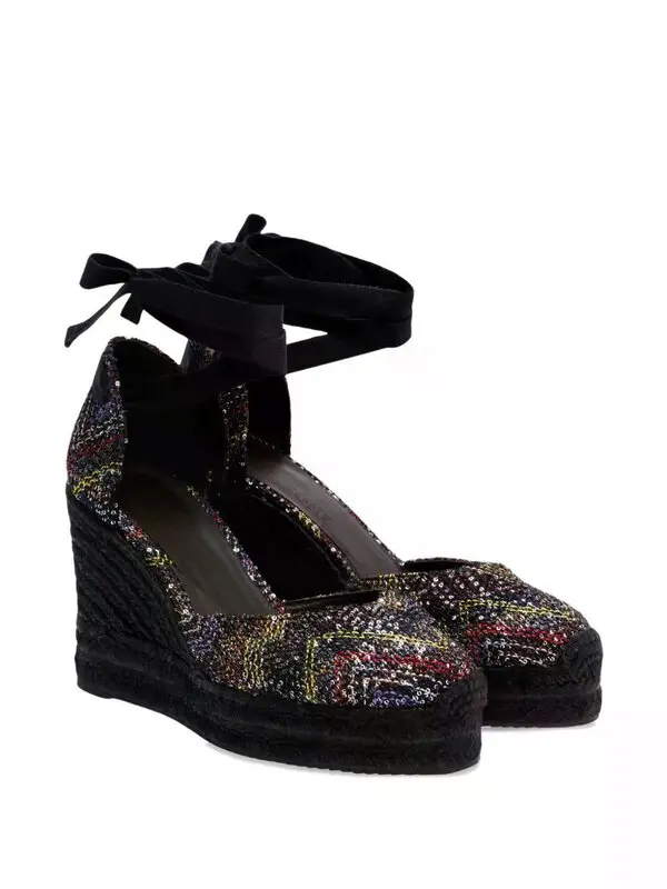 Missoni Sequin-embellished Wedge Espadrilles
