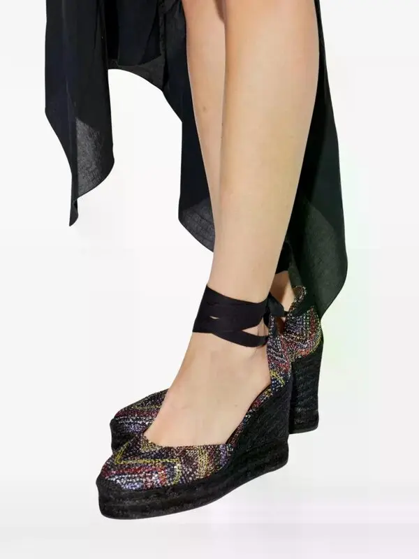 Missoni Sequin-embellished Wedge Espadrilles