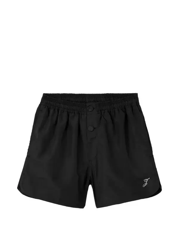 Jacquemus The Puntini Logo-embroidered Swim Shorts - Black