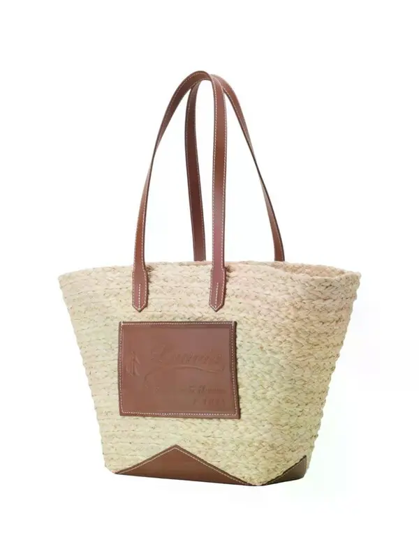 LANVIN Catch Logo-patch Tote Bag - Neutrals